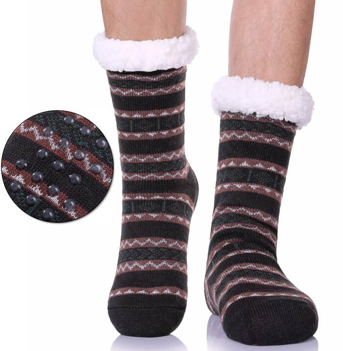 10 Best Men's Fuzzy Slipper Socks With Grippers are worth your money ...