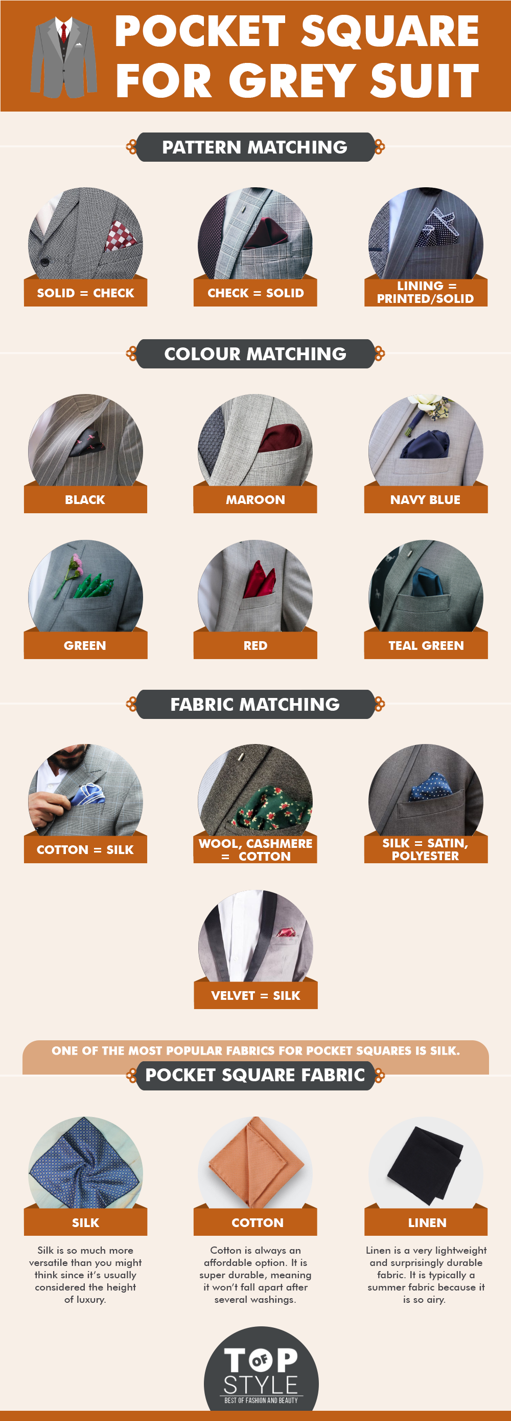 Stylish Pocket Square Ideas to Elevate Your Grey Suit Game : r/Infographics
