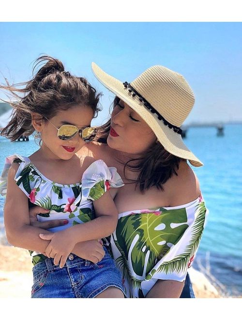 Buy Family Matching Swimsuits, tropical flower swimwear, family ...