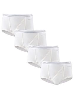 Buy INNERSY Men's Underwear Classic Cotton Briefs with N Front Open Fly ...
