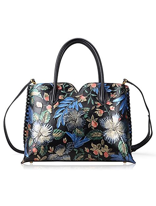 Buy PIJUSHI Designer Floral Purse Women's Handbags Top Handle Satchel ...