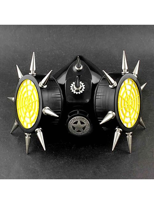 Buy Steampunk Gas Mask Spike Respirator Punk Cosplay Costume Mens ...