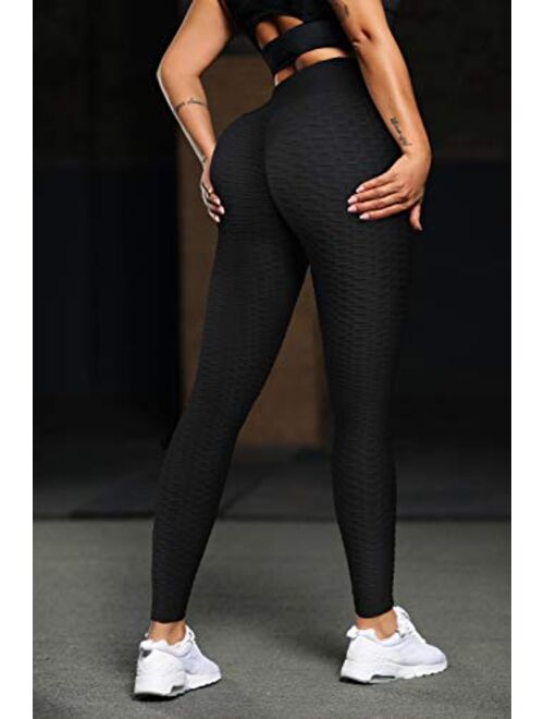 Buy OMKAGI TIK Tok Leggings for Women Scrunch Butt Lifting High Waisted Workout Pants online ...