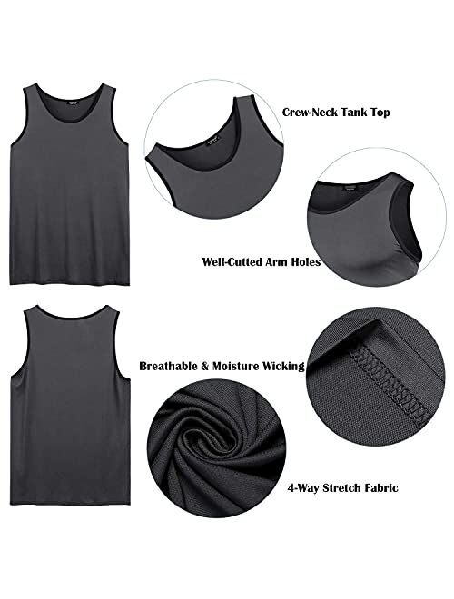 Buy COOFANDY Men's Workout Tank Tops 3 Pack Gym Shirts Muscle Tee Bodybuilding Fitness ...