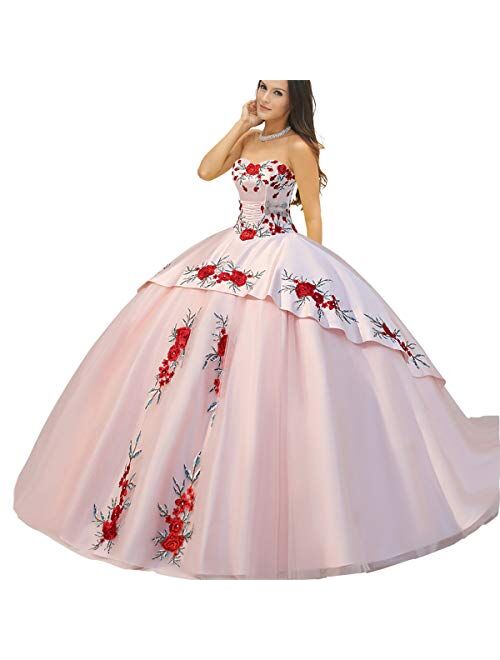 Buy Medallions Accented Basque Mexican Charro Quinceanera Dress with ...