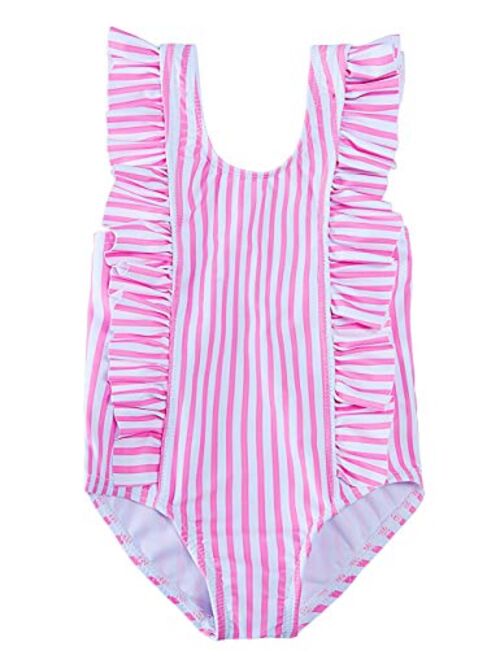 Buy ALISISTER Toddler Little Girl Swimsuit Ruffle Bathing Suit One ...