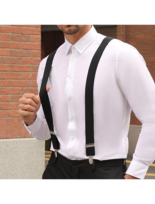 Buy Calvertt Mens Suspenders Y-shape Tuxedo suspenders for Casual ...