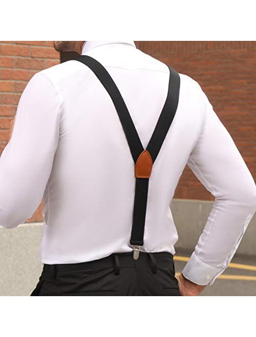 Buy Calvertt Mens Suspenders Y-shape Tuxedo suspenders for Casual ...