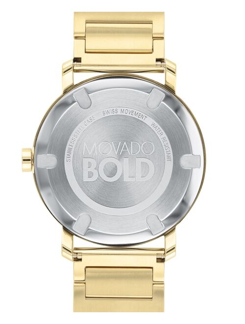 Buy Movado Men's BOLD Evolution Gold-Tone Stainless Steel Bracelet ...
