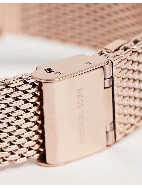 Buy Michael Kors MK4340 Pyper mesh watch in rose gold online | Topofstyle