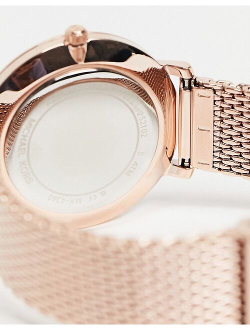 Buy Michael Kors MK4340 Pyper mesh watch in rose gold online | Topofstyle