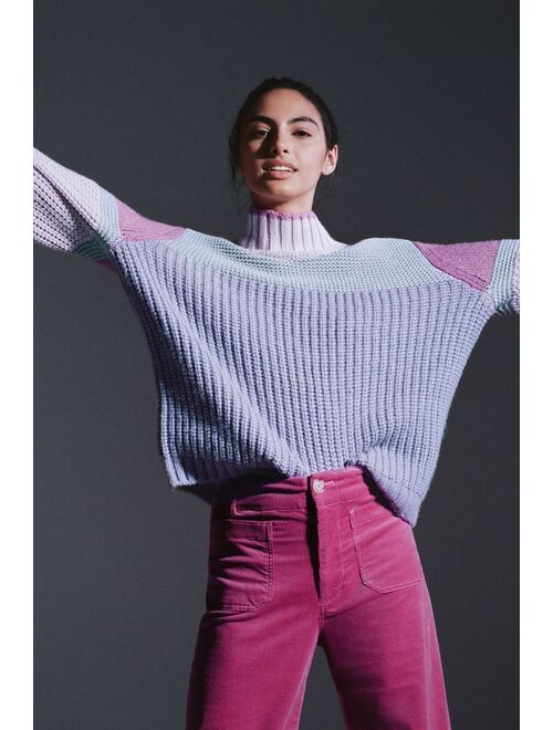 Buy Splendid Colorblocked Turtleneck Sweater online | Topofstyle