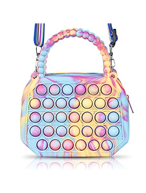 Buy EPPO Pop Shoulder Bag Fidget Toys, Silicone Pop Fidget Bag, Big Pop ...