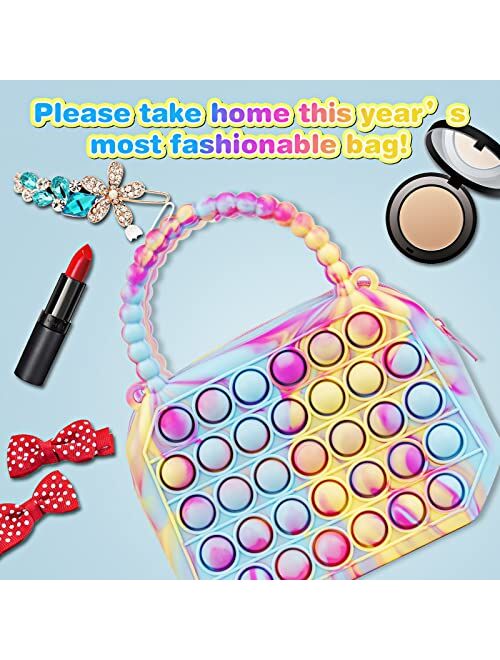 Buy EPPO Pop Shoulder Bag Fidget Toys, Silicone Pop Fidget Bag, Big Pop ...