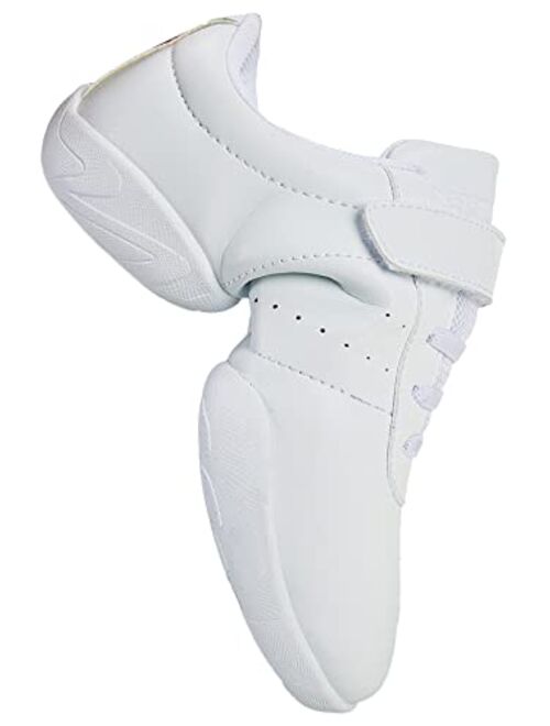 Buy BAXINIER Girls White Cheerleading Dance Shoes Athletic Training Tennis Breathable Youth ...