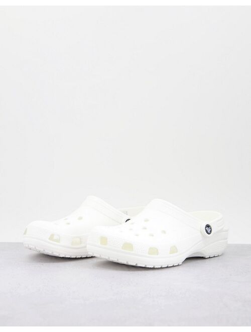 Buy Crocs classic plastic solid lightweight clog in white online ...