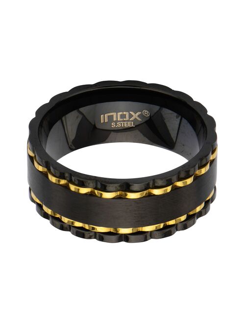 Buy Men's Alternative Black & Gold Spinner Ring online | Topofstyle