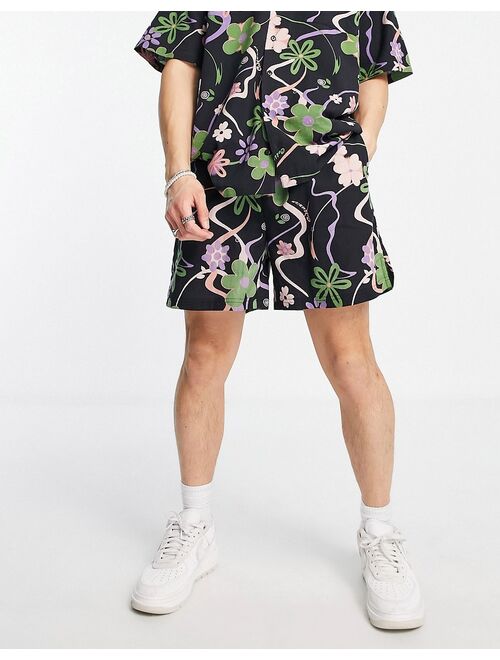 Buy COLLUSION floral short in black online | Topofstyle