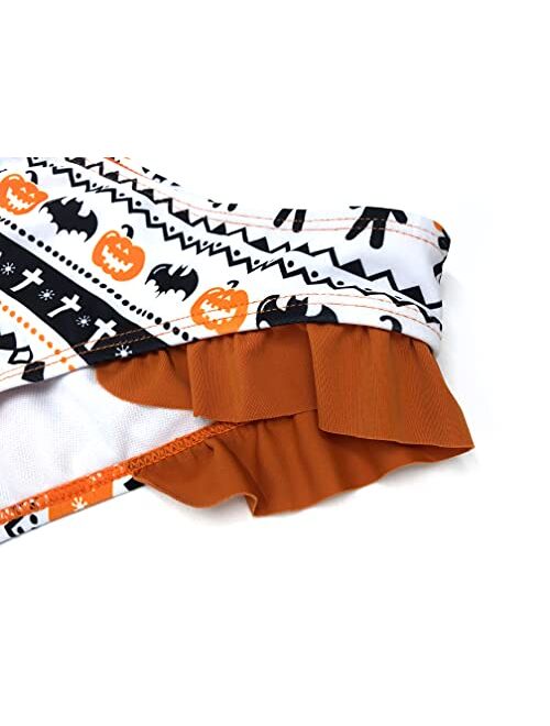 Buy SHEKINI Girls Bathing Suit with Headband 6-14 Years Kids Swimwear ...