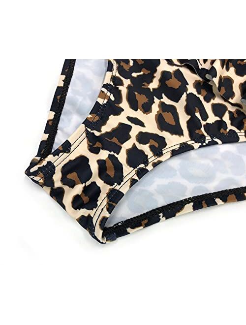 Buy SHEKINI Girl Bathing Suit Flora Ruffle Bikini Cute Beach Sport Kid ...