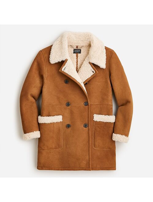 Buy J.Crew Collection double-breasted shearling coat online | Topofstyle