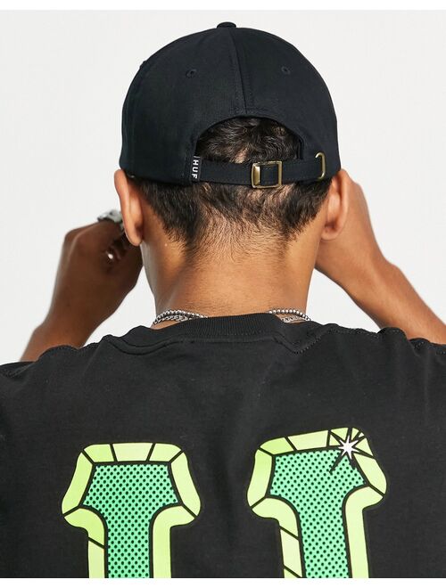 Buy HUF essentials triple triangle baseball cap in black online ...