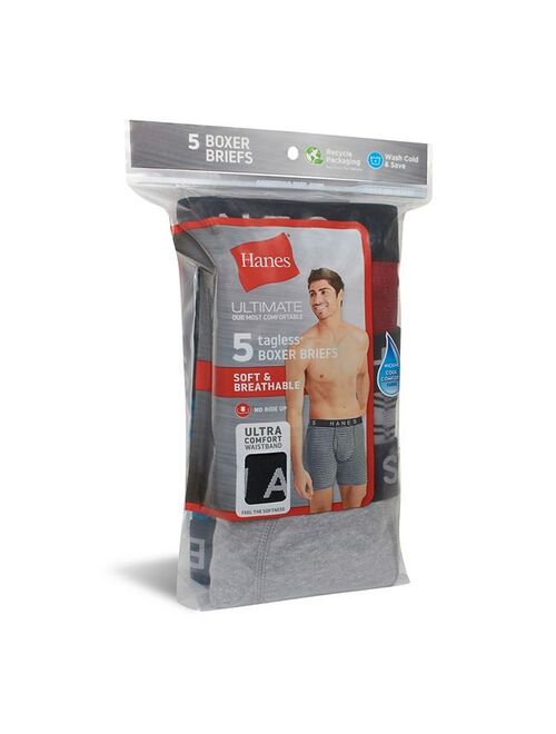 Buy Men's Hanes Ultimate 5-pack Exposed Waistband Boxer Briefs online | Topofstyle