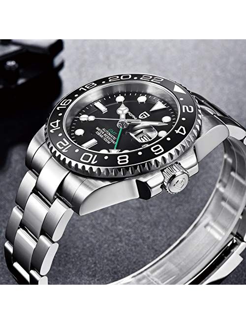 Buy BY BENYAR Pagani Design Men GMT Automatic Watches-Fashion Stainless Steel Mechanical Watch ...