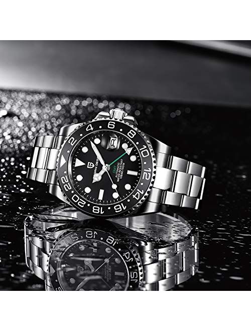 Buy BY BENYAR Pagani Design Men GMT Automatic Watches-Fashion Stainless Steel Mechanical Watch ...