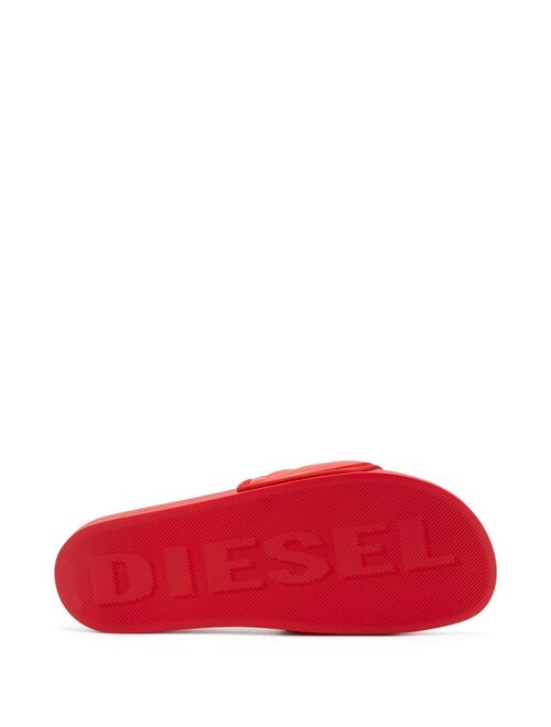 Buy Diesel logo-embossed slides online | Topofstyle
