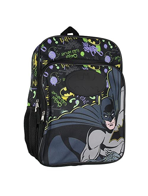 Buy Bioworld DC Comics Batman Backpack Gotham City Superhero Rubber Bat ...