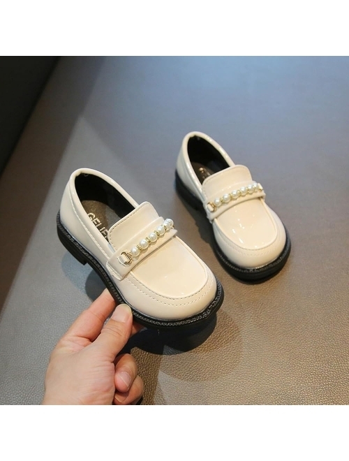 Buy BININBOX Little Girls Patent Leather Oxford Slip-On Penny Loafer ...