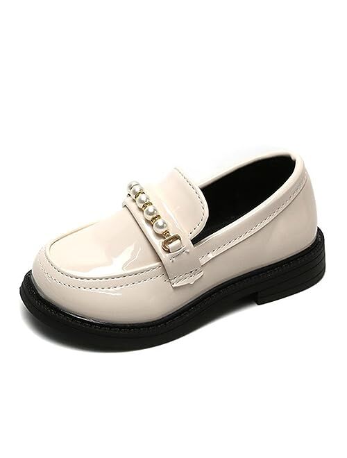 Buy BININBOX Little Girls Patent Leather Oxford Slip-On Penny Loafer ...