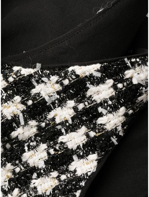 Buy Self-Portrait check-pattern boucle minidress online | Topofstyle