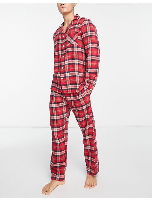 Buy New Look plaid pajama set in red online | Topofstyle